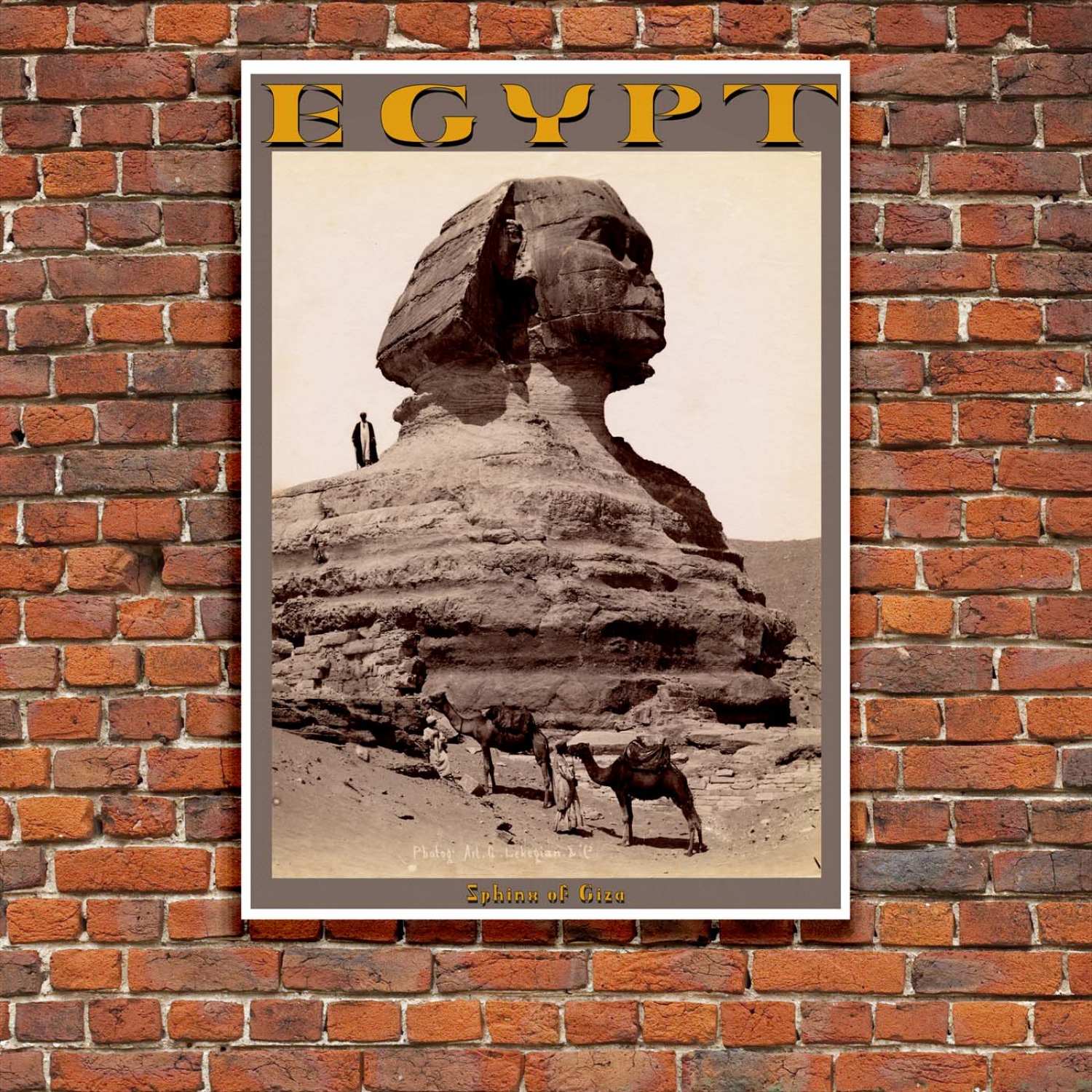 Vintage Photographic Poster | Sphinx of Giza | Just Posters