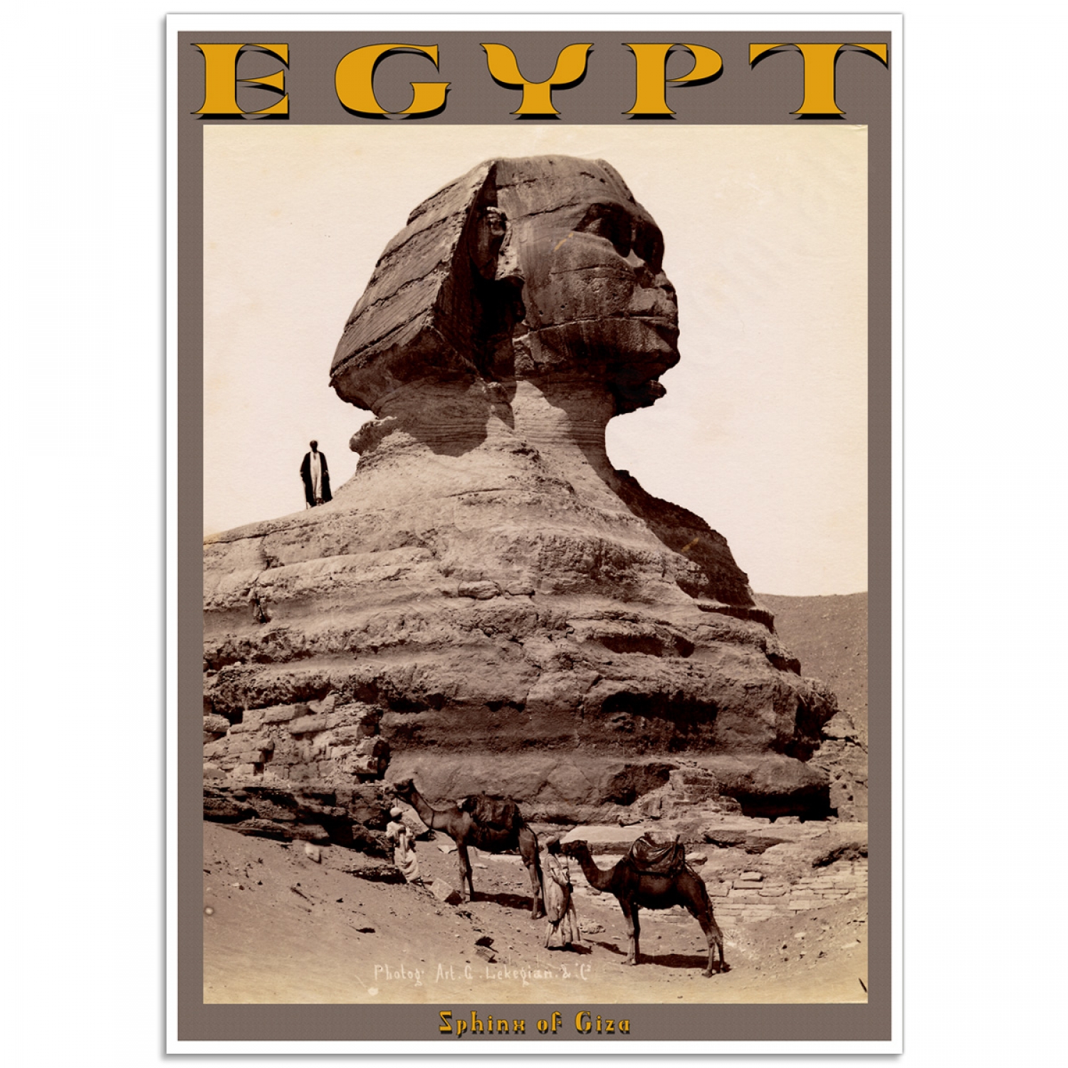 Vintage Photographic Poster | Sphinx of Giza | Just Posters